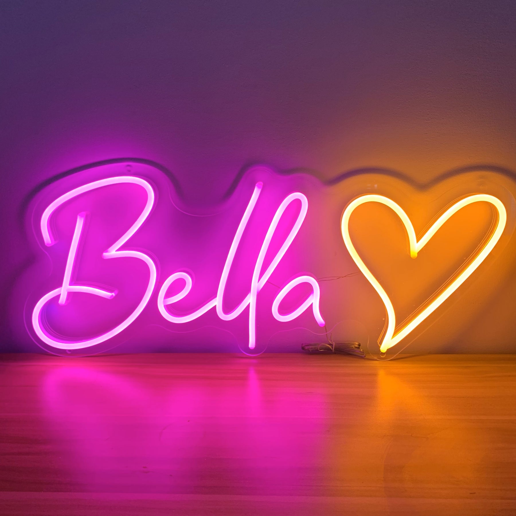 SELICOR Custom Name Neon Sign With Neon Pattern