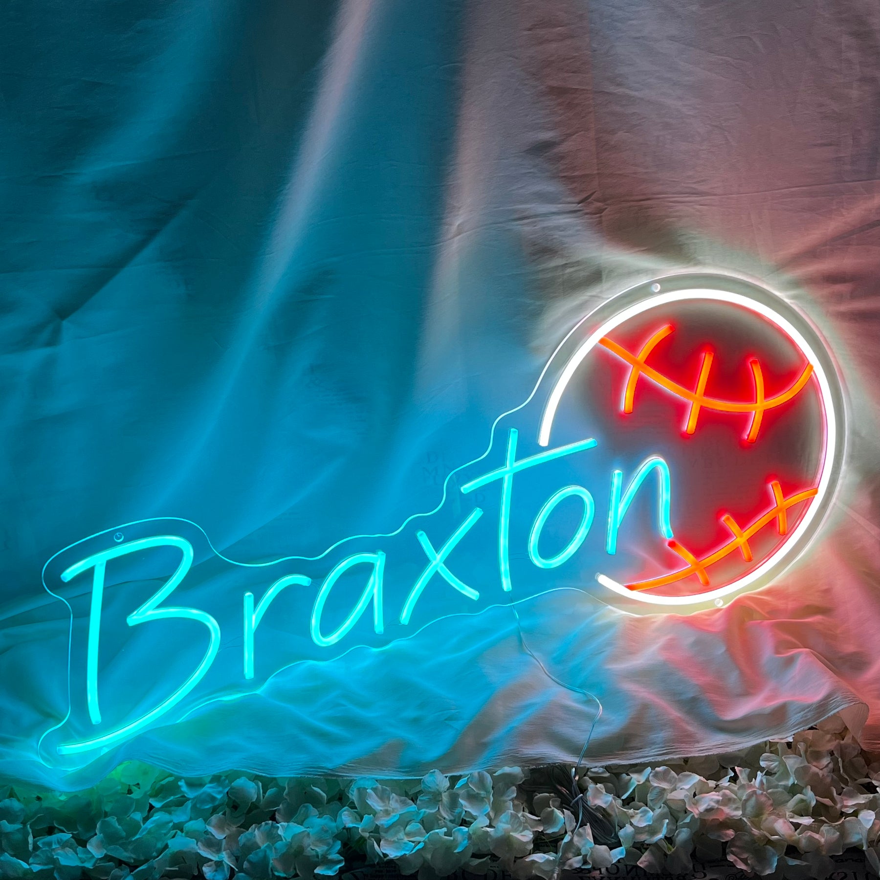 SELICOR Custom Name Neon Sign with Sport Patterns